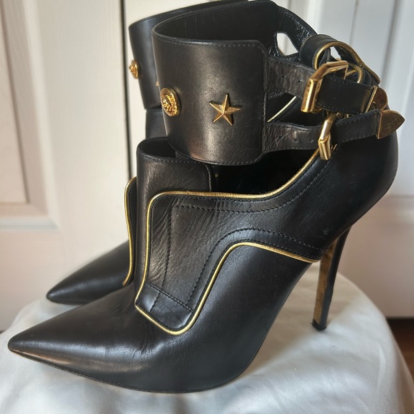Versace | Shoes | Versace Studded Stiletto Boots | Poshmark